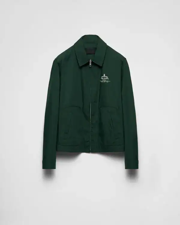 Prada Cotton-Blend Blouson Jacket - Billiard Green | Editorialist